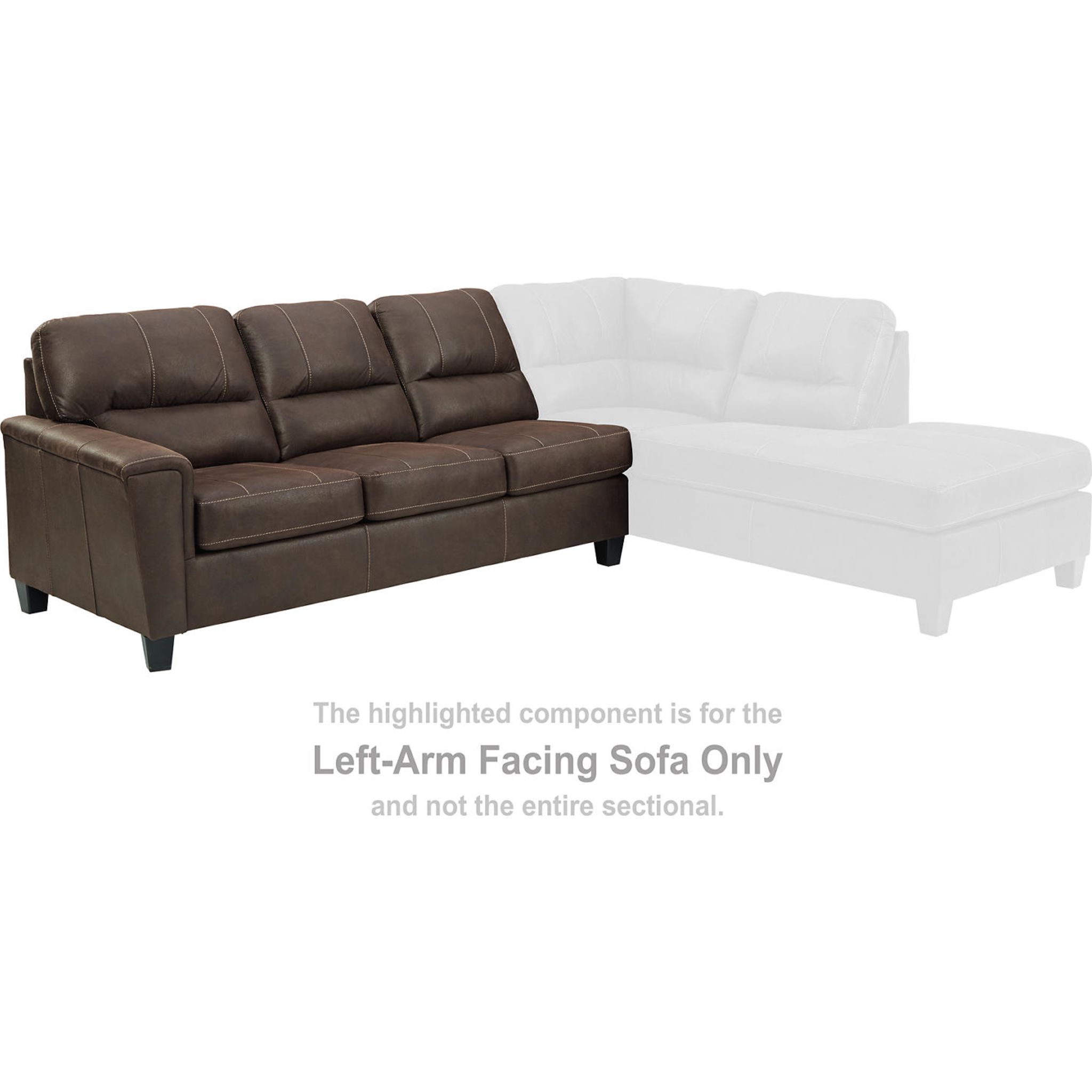 Navi 2 Piece Sectional Chestnut Right Facing Navi 2 Piece Sectional Ashley Canada